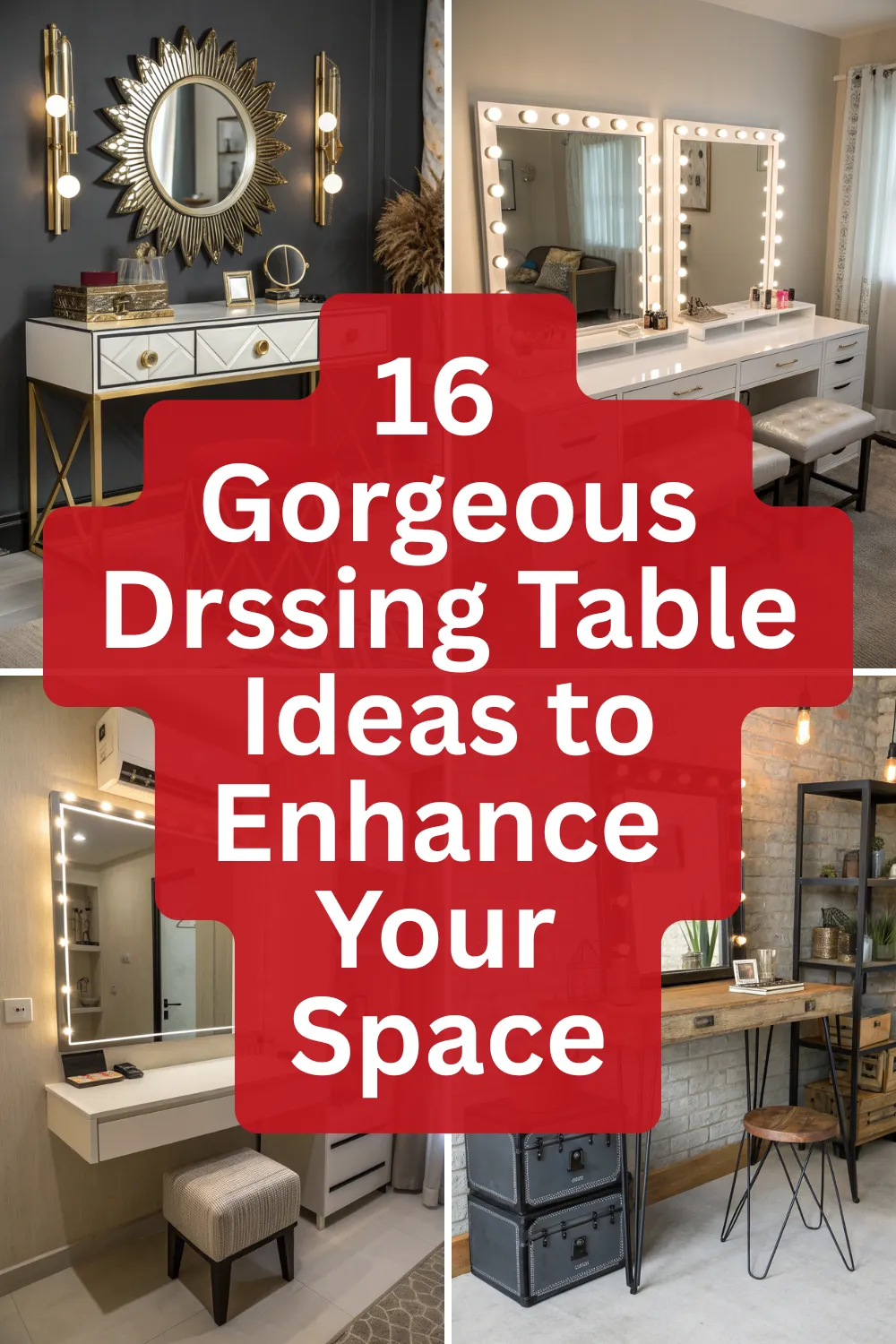 16 Gorgeous Dressing Table Ideas to Enhance Your Space: Complete Style ...